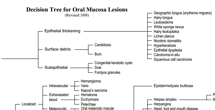Decision Tree for Oral Mucosa Lesions - medicalkidunya